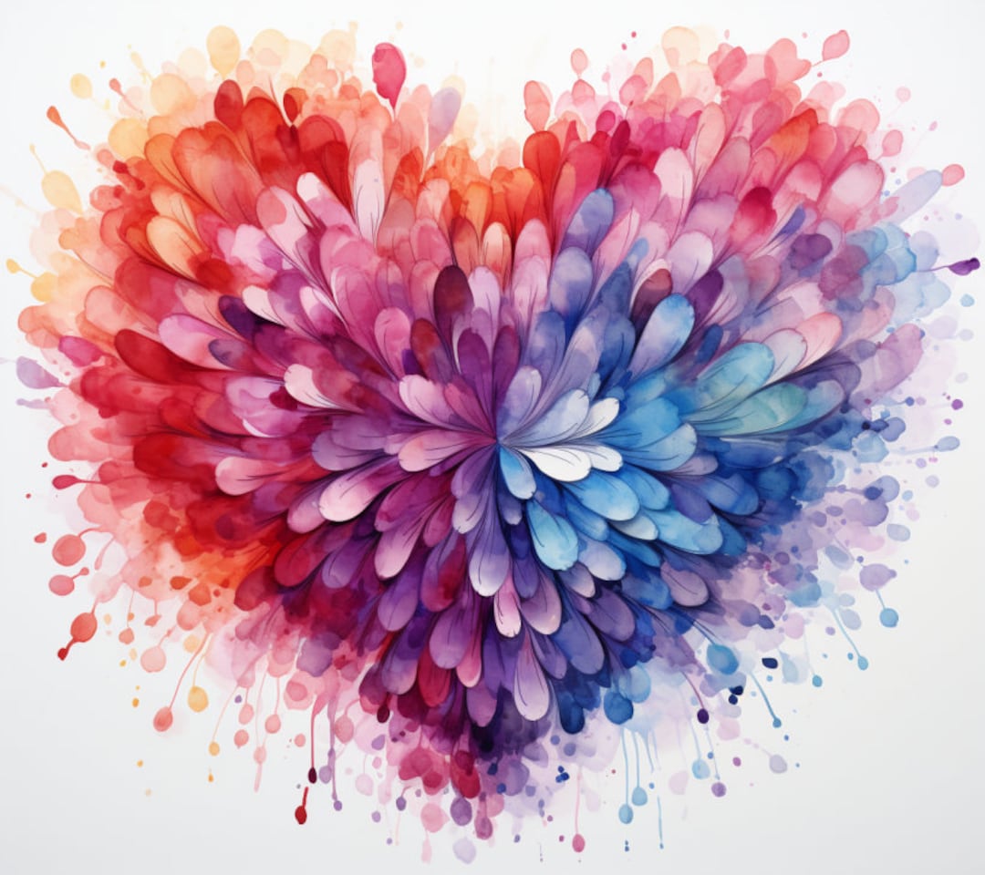 Love and Friendship Vibes PNG, Watercolor, Bundle of 5, Wall Art ...