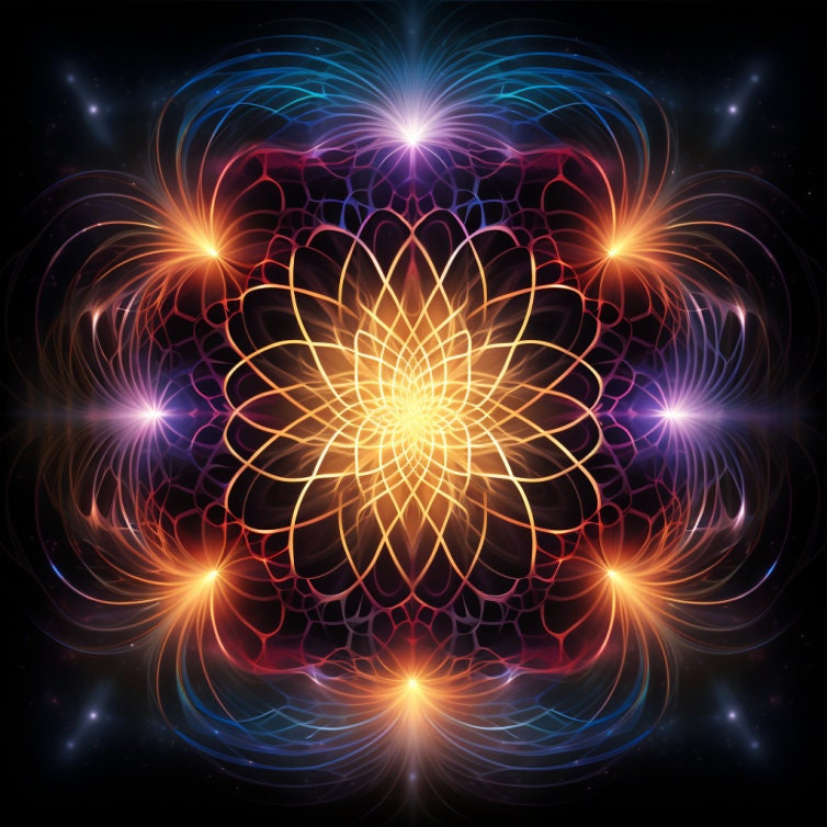 Mandala Pattern, Zen 440hz Cymatic, Bundle of 5 PNG Files for Wall Art ...