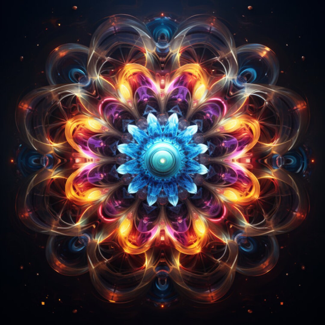 Mandala Pattern, Zen 440hz Cymatic, Bundle of 5 PNG Files for Wall Art ...