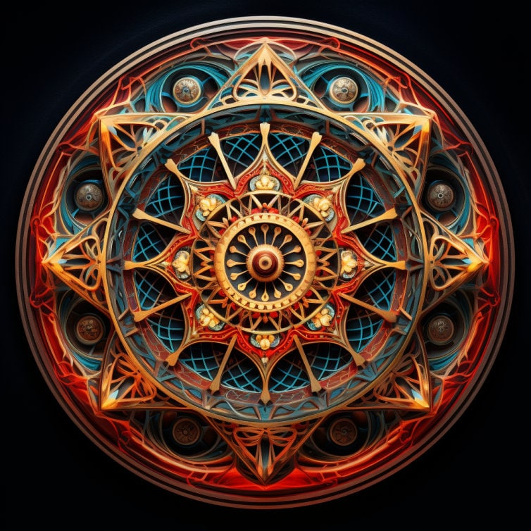 Mandala Pattern, Zen 440hz Cymatic, Bundle of 5 PNG Files for Wall Art ...