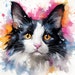 Cat Portrait PNG, Watercolor, Bundle of 5, Wall Art, Digital Prints, T ...