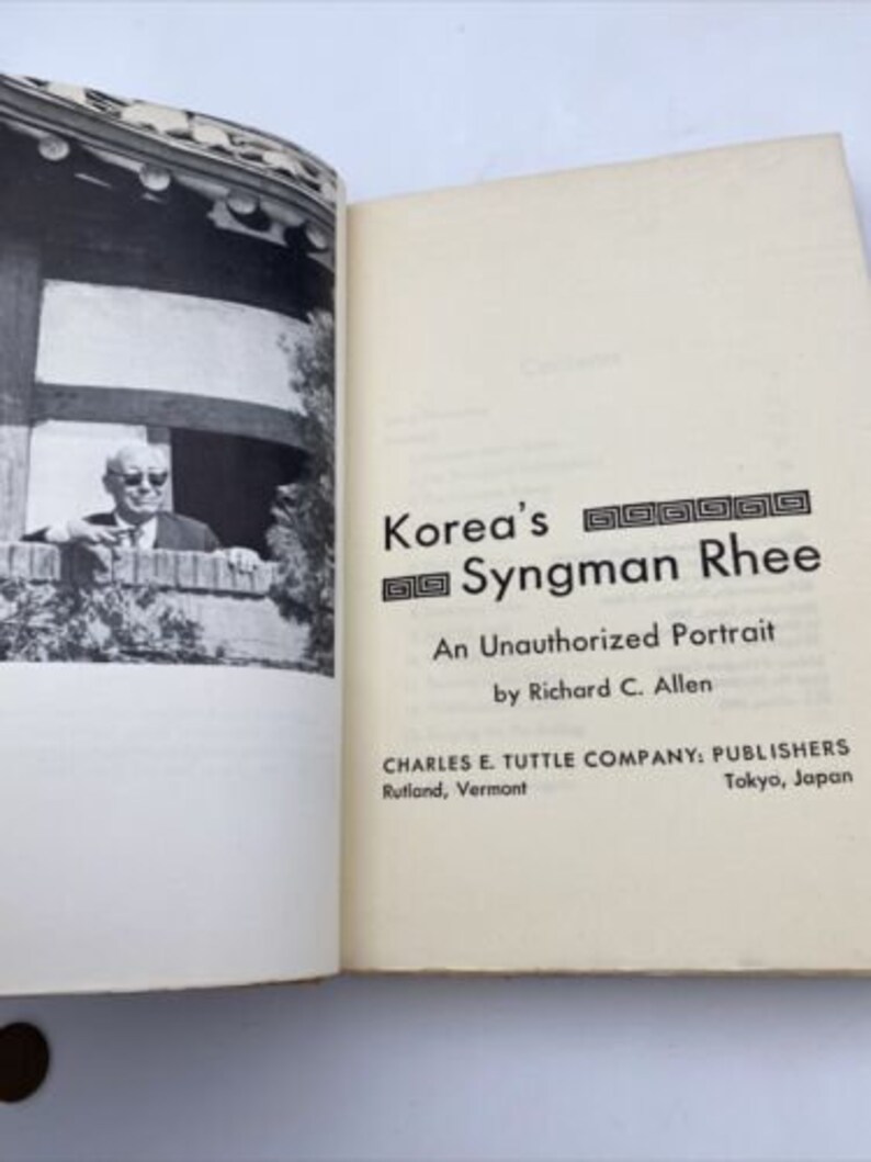 Korea's Syngman Rhee: richard C. Allen 1960 Library of - Etsy
