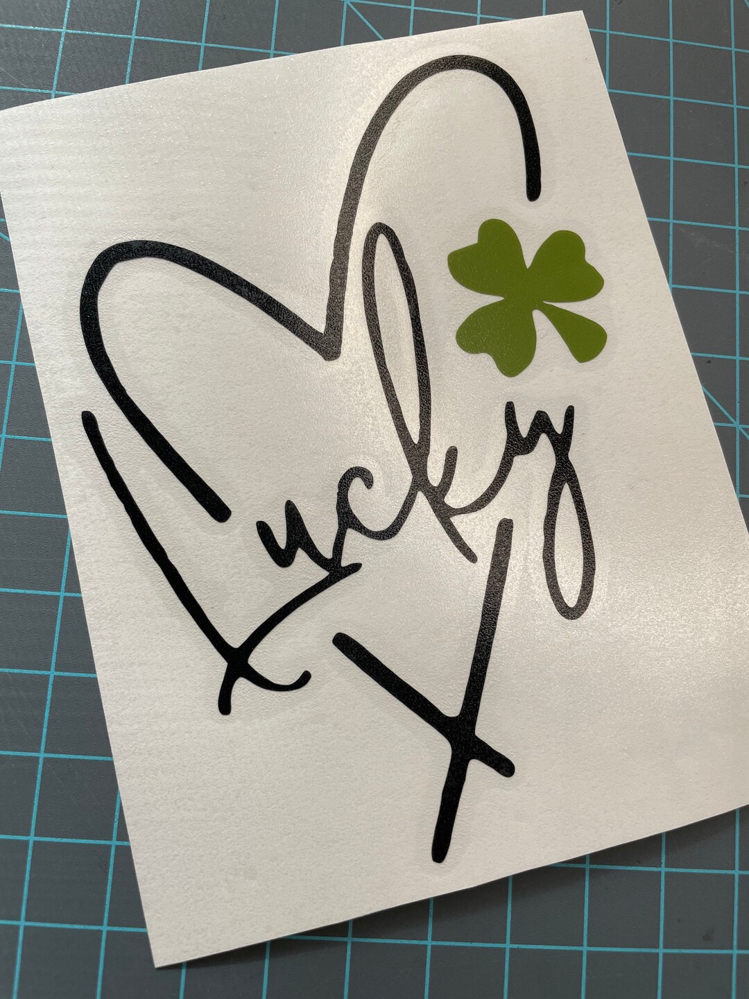 Lucky Shamrock Vinyl Decal - Etsy