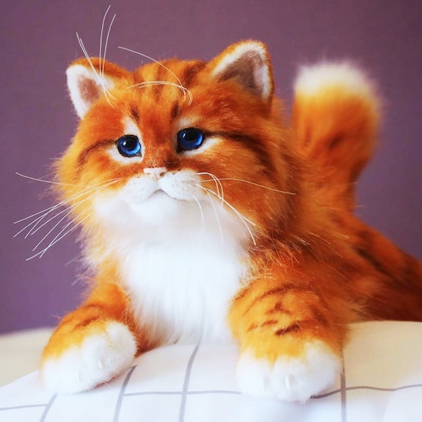 Realistic Cat Plush Weighted - Etsy