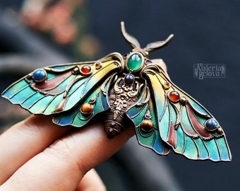 Hawk Moth Brooch - Etsy