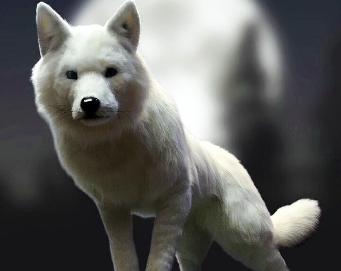 BIG REALISTIC WOLF Plushie Made to Order, Plush Toy, 3D Realistic Wolf ...