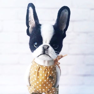 French Bulldog Billy, Needle Felted Dog, Felt Wool Dog, Replica Dog ...
