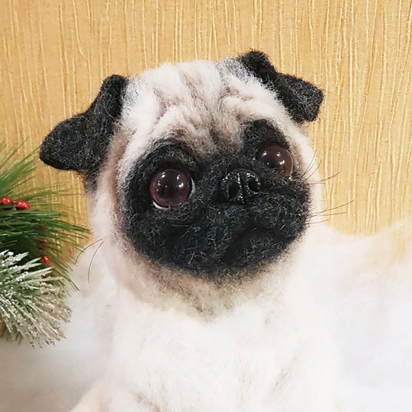 Felt Pug - Etsy