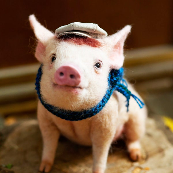 Felt Pig - Etsy