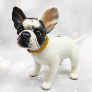 Needle Felted Dog, Felted Bulldog Puppy, Felt French Bulldog, Custom ...