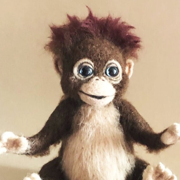 Felt Monkey - Etsy