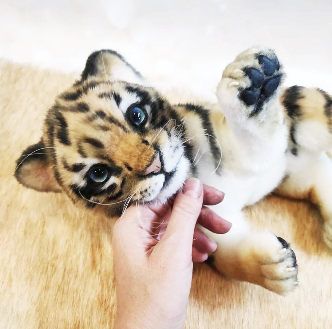 TIGER CUB Plush Toy, Stuffed Toy Tiger, Custom Plush Toy, Cat Lover ...