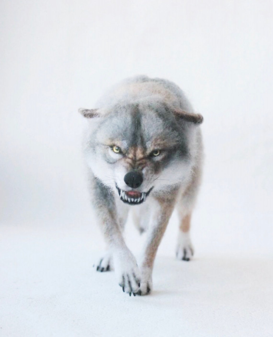 CUSTOM WOLF GERDA Felted Wolf Replica Wolf Pet Portrait - Etsy