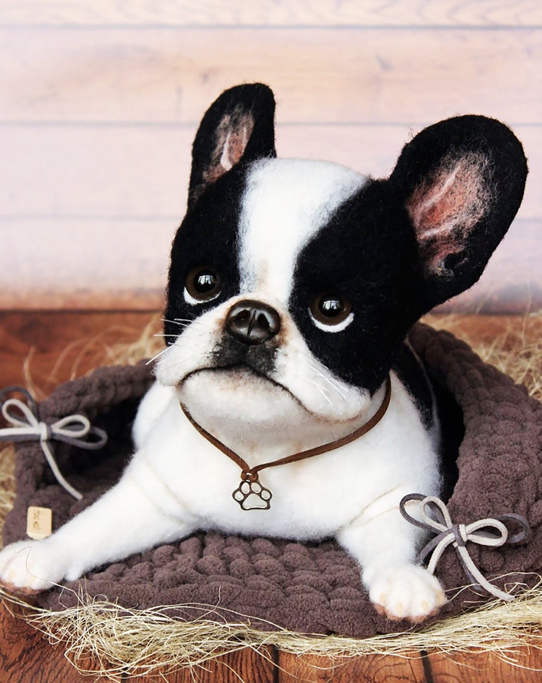 French Bulldog Ugo, Needle Felted Dog, Felt Wool Dog, Replica Dog ...