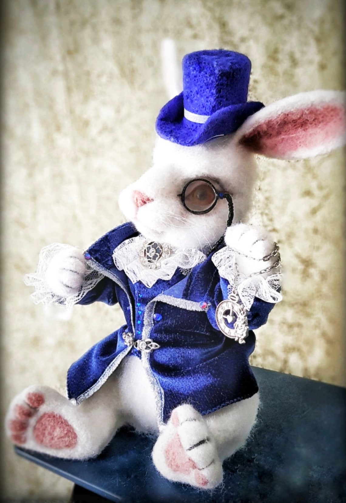 WHITE RABBIT From Alice in Wonderland Needle Felted Rabbit | Etsy