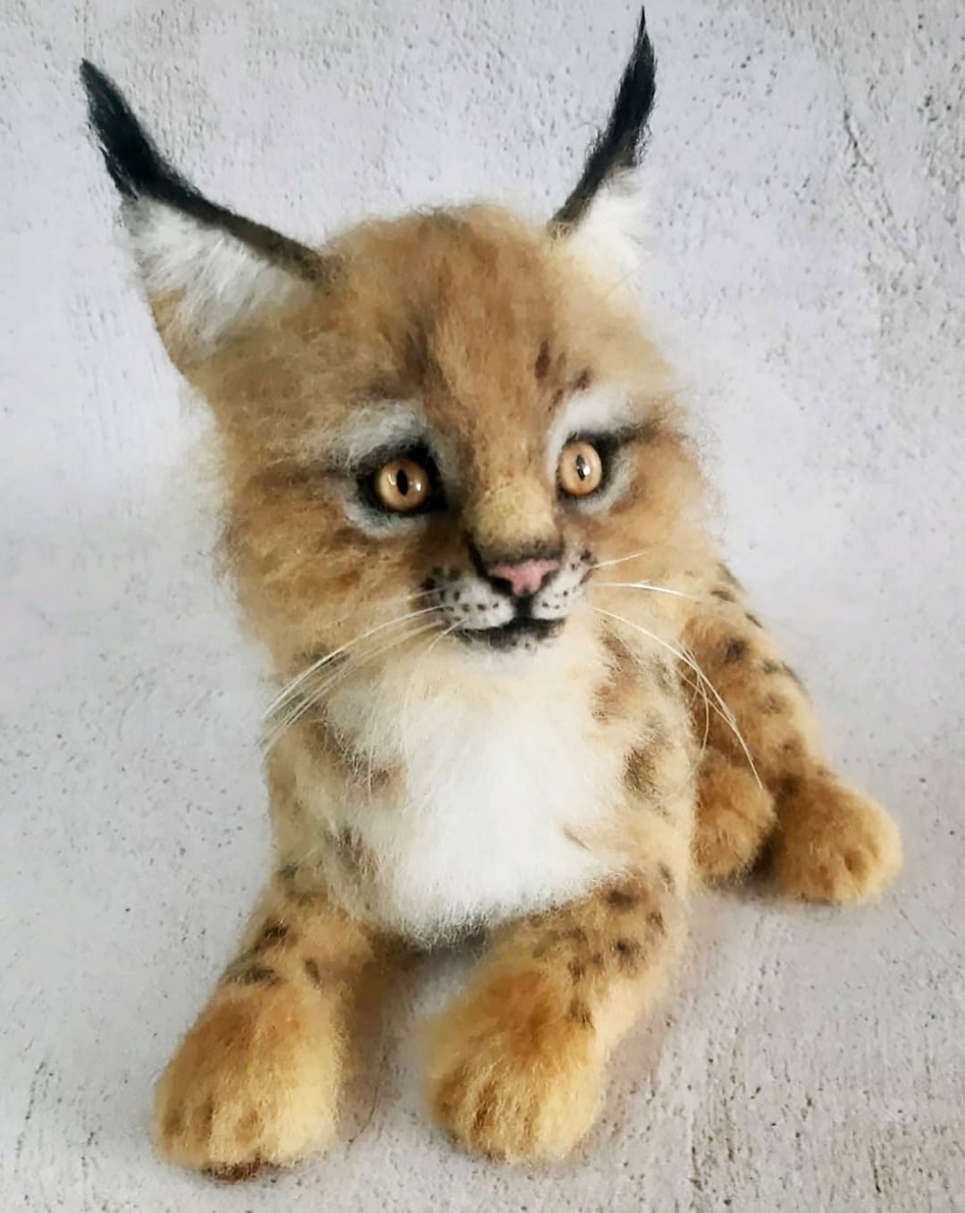 LYNX Kitten Needle Felted, Collectible Realistic Animals, Handmade ...