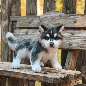 Felt HUSKY STATUE, 3D Dog Replica Statue - Etsy