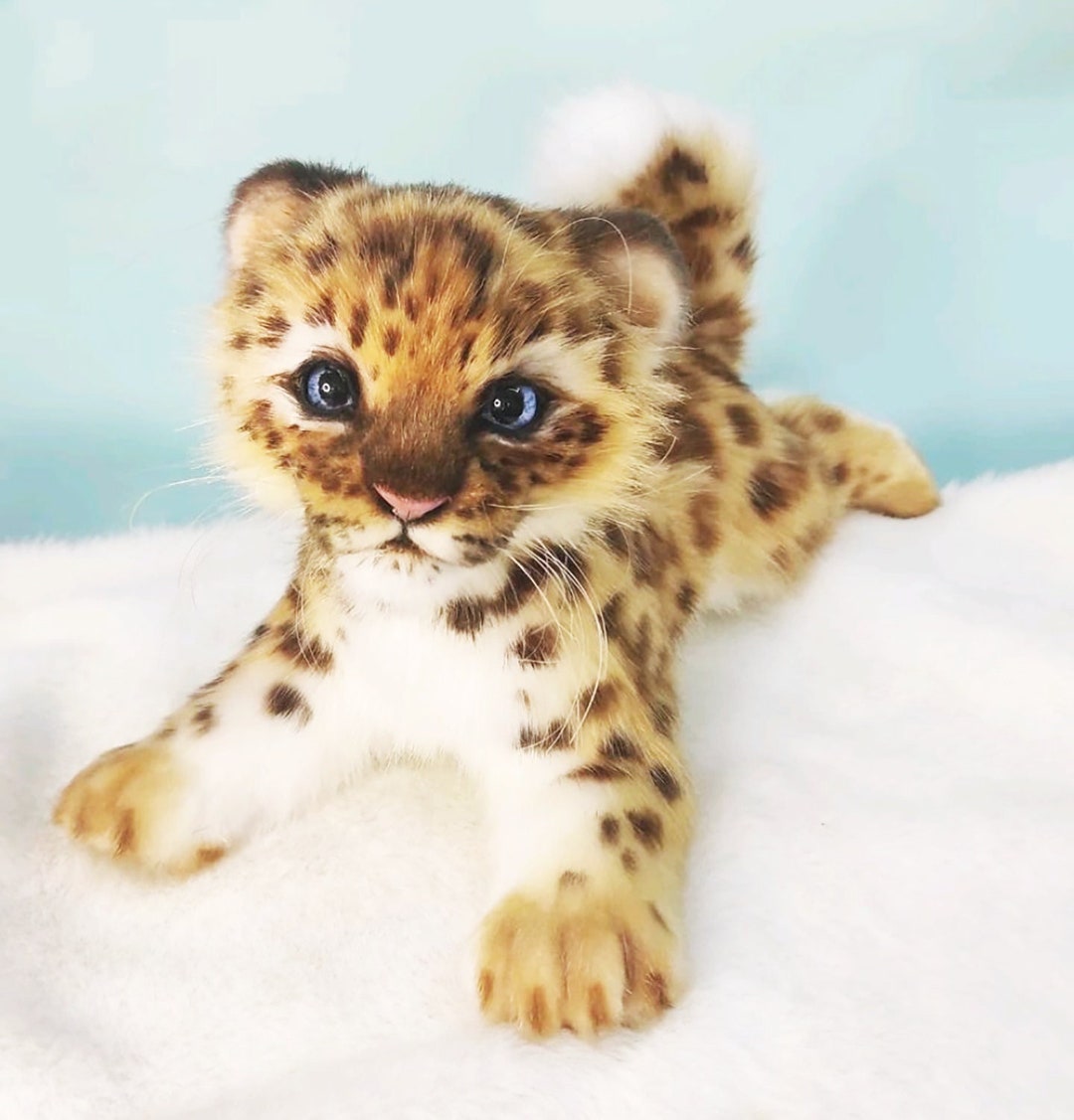 LEOPARD CUB Plush Toy, Stuffed Toy Tiger, Custom Plush Toy, Cat Lover ...