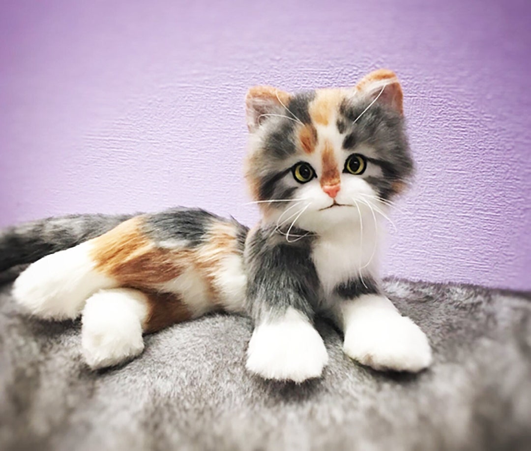 CUSTOM KITTEN Plush Toy, 3D Realistic Cat Plushie, Stuffed Cat, Plush ...