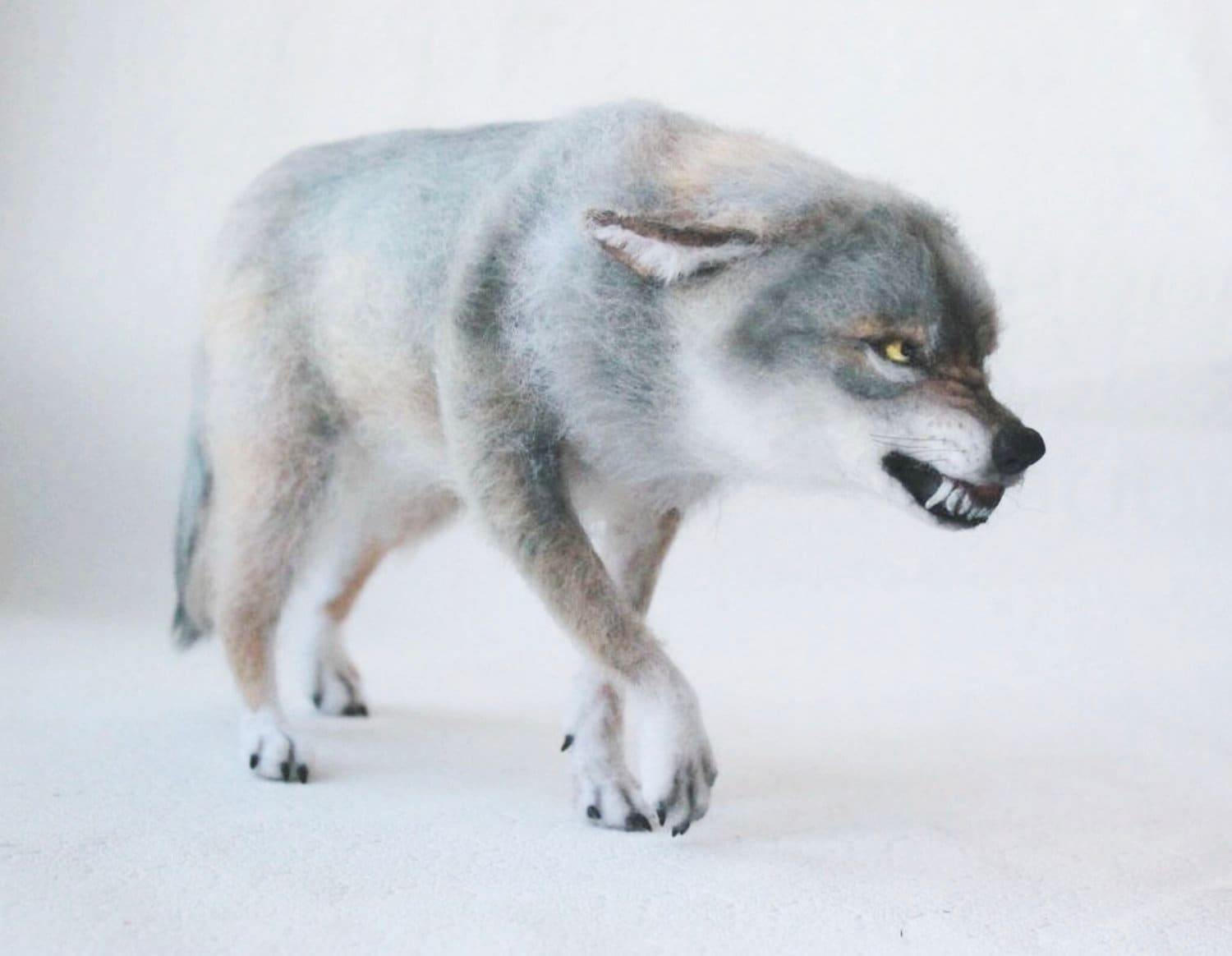 CUSTOM WOLF GERDA Felted Wolf Replica Wolf Pet Portrait - Etsy
