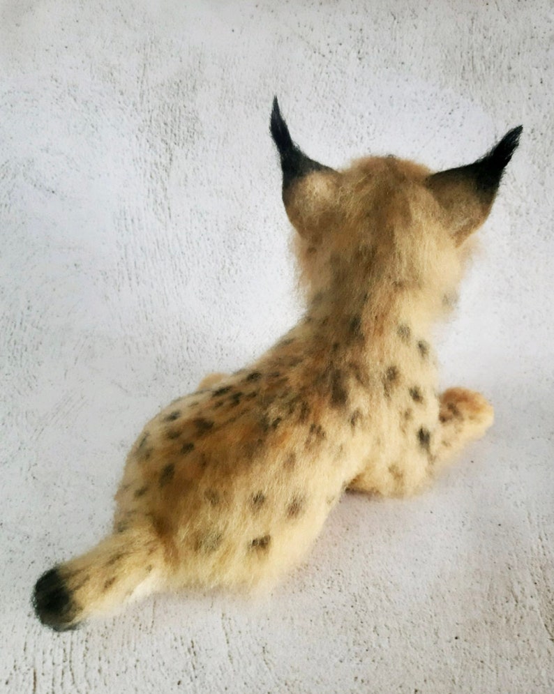 LYNX Kitten Needle Felted, Collectible Realistic Animals, Handmade ...