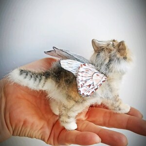 Winged MINIATURE CAT, Cat Plushie, Custom Kitten or Puppy With Wings ...