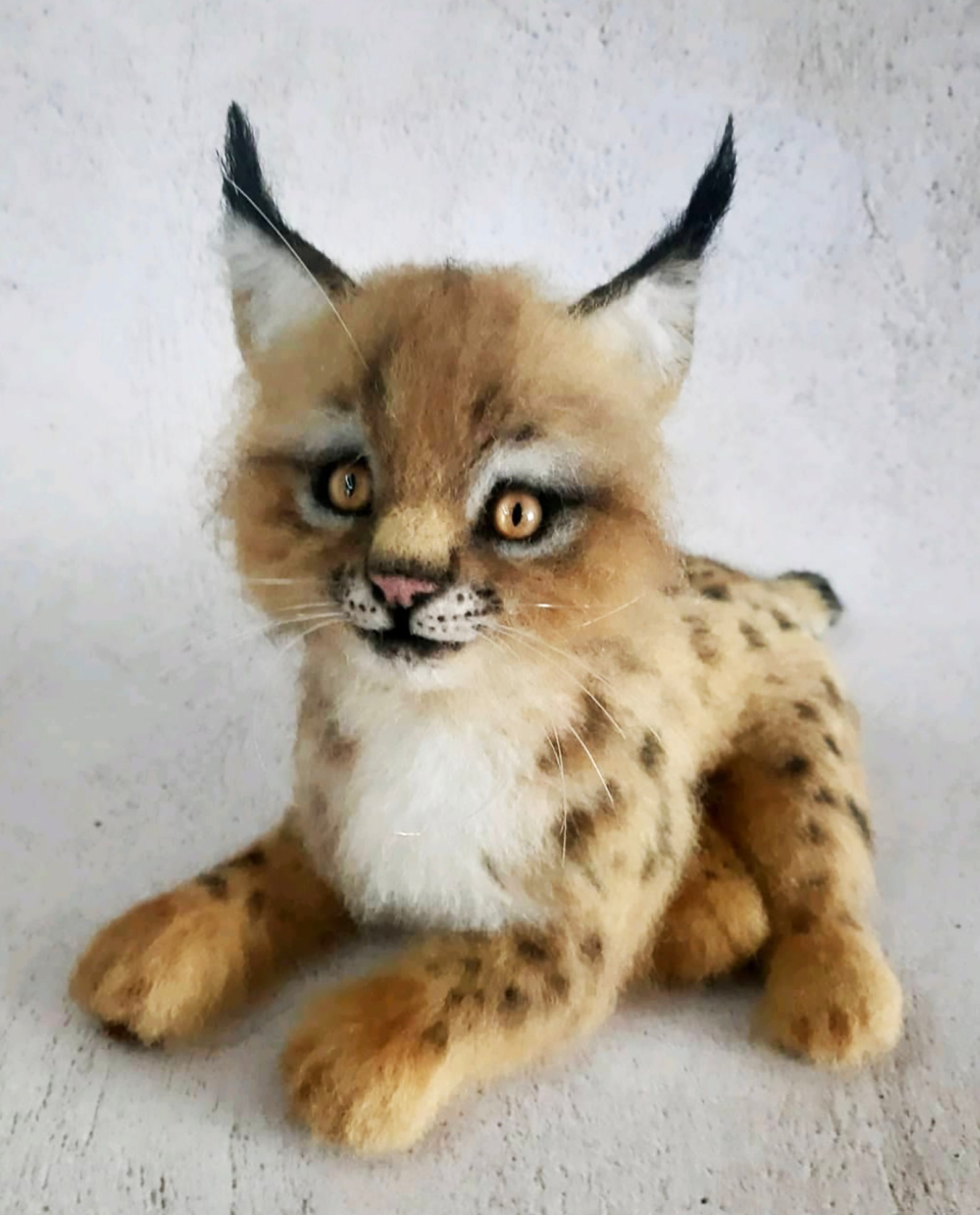 LYNX Kitten Needle Felted, Collectible Realistic Animals, Handmade ...