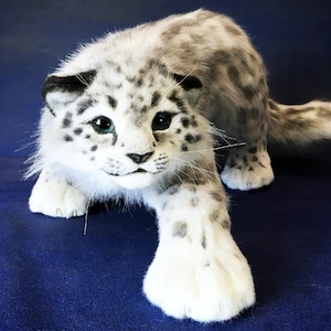 BABY SNOW LEOPARD Plush Toy, Unique Plush Toy - Etsy