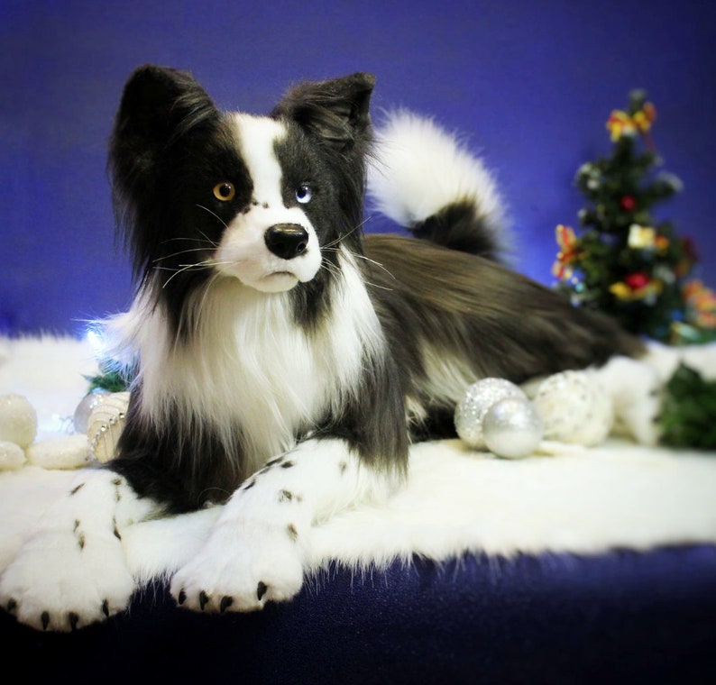 BIG DOG Border Collie Custom Stuffed Dog, Plush Toy, Dog Stuffed Animal ...