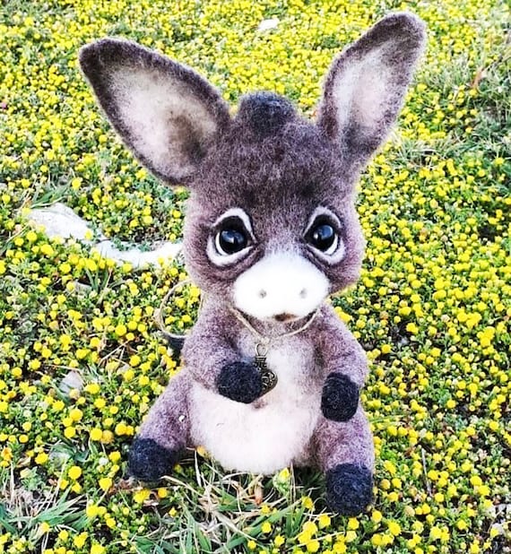 FELT DONKEY Needle Felted Donkey Felted Donkey Donkey - Etsy