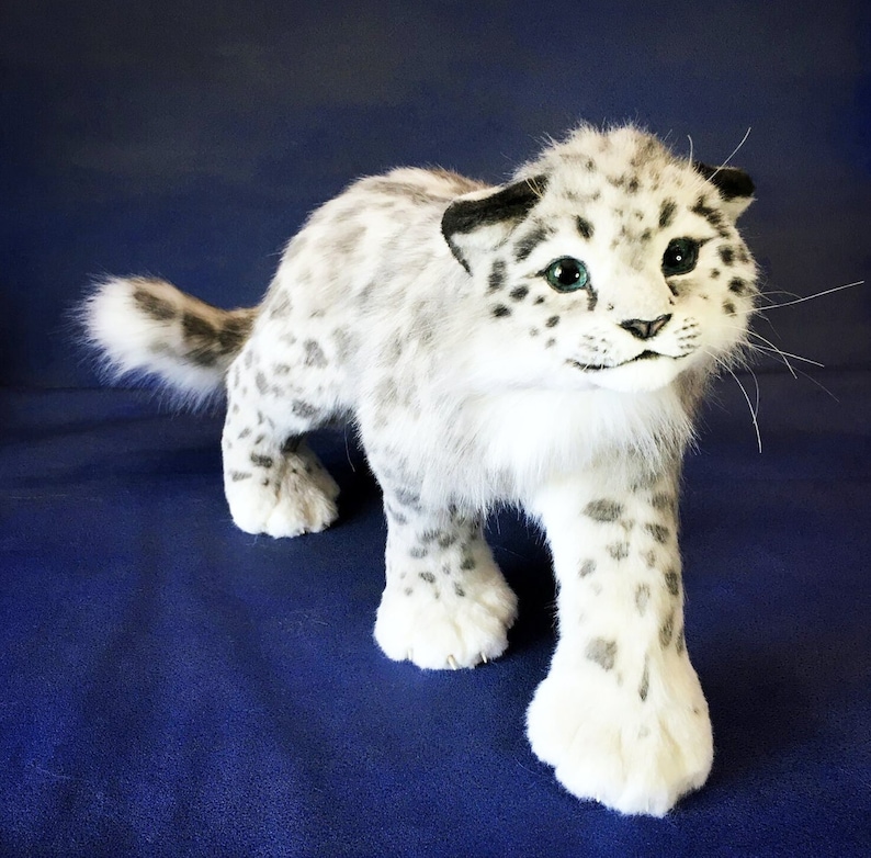 BABY SNOW LEOPARD Plush Toy, Unique Plush Toy - Etsy