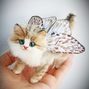 Winged MINIATURE CAT, Cat Plushie, Custom Kitten or Puppy With Wings ...
