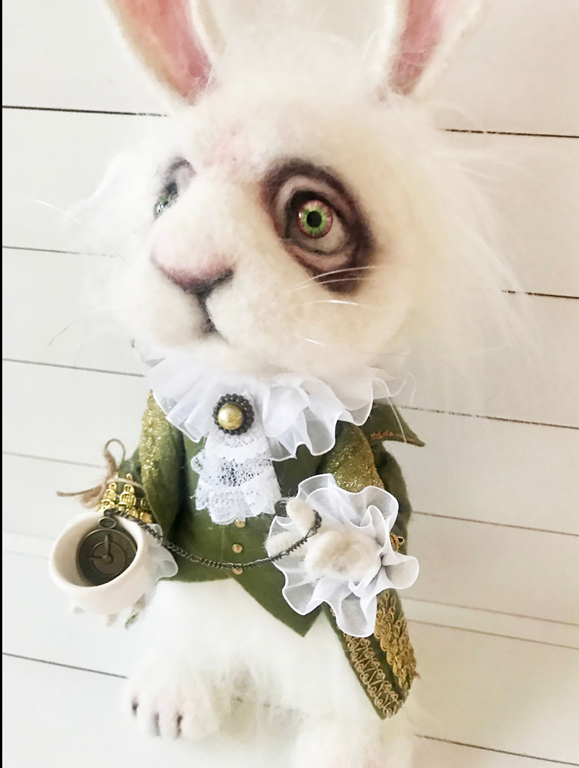 THE WHITE RABBIT From Alice in Wonderland is Needle Felted and | Etsy