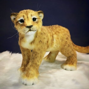 Medium Lion Cub Plushie Made to Order, Stuffed Lion, 3D Realistic Lion ...