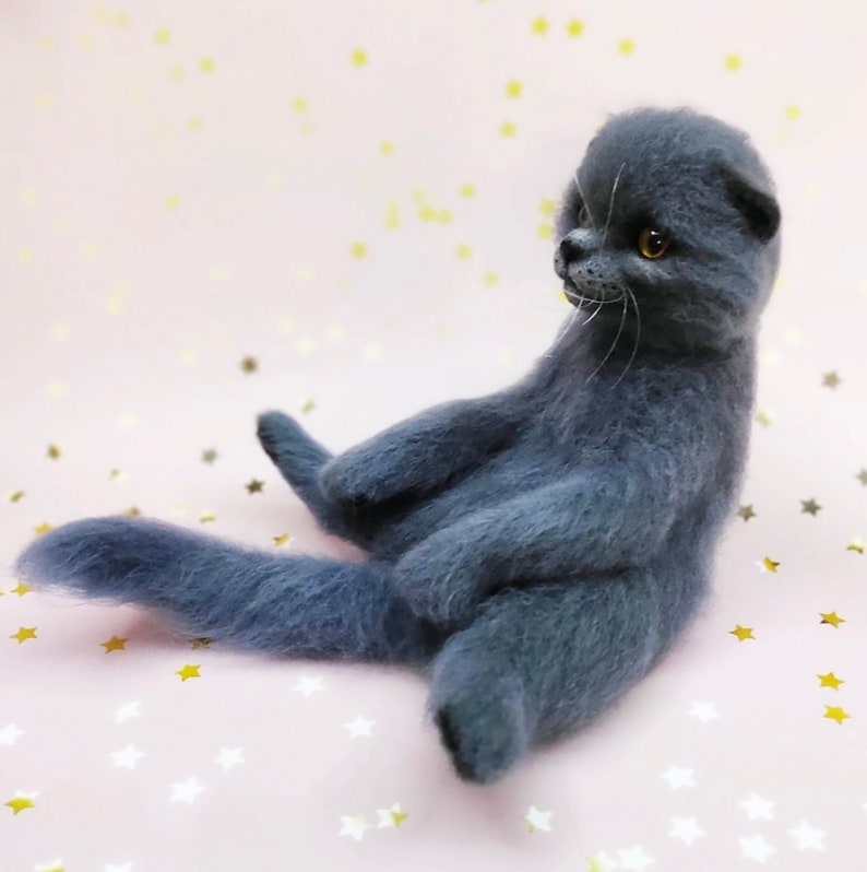 CAT VASYA Needle Felted Collectible Realistic Animals | Etsy