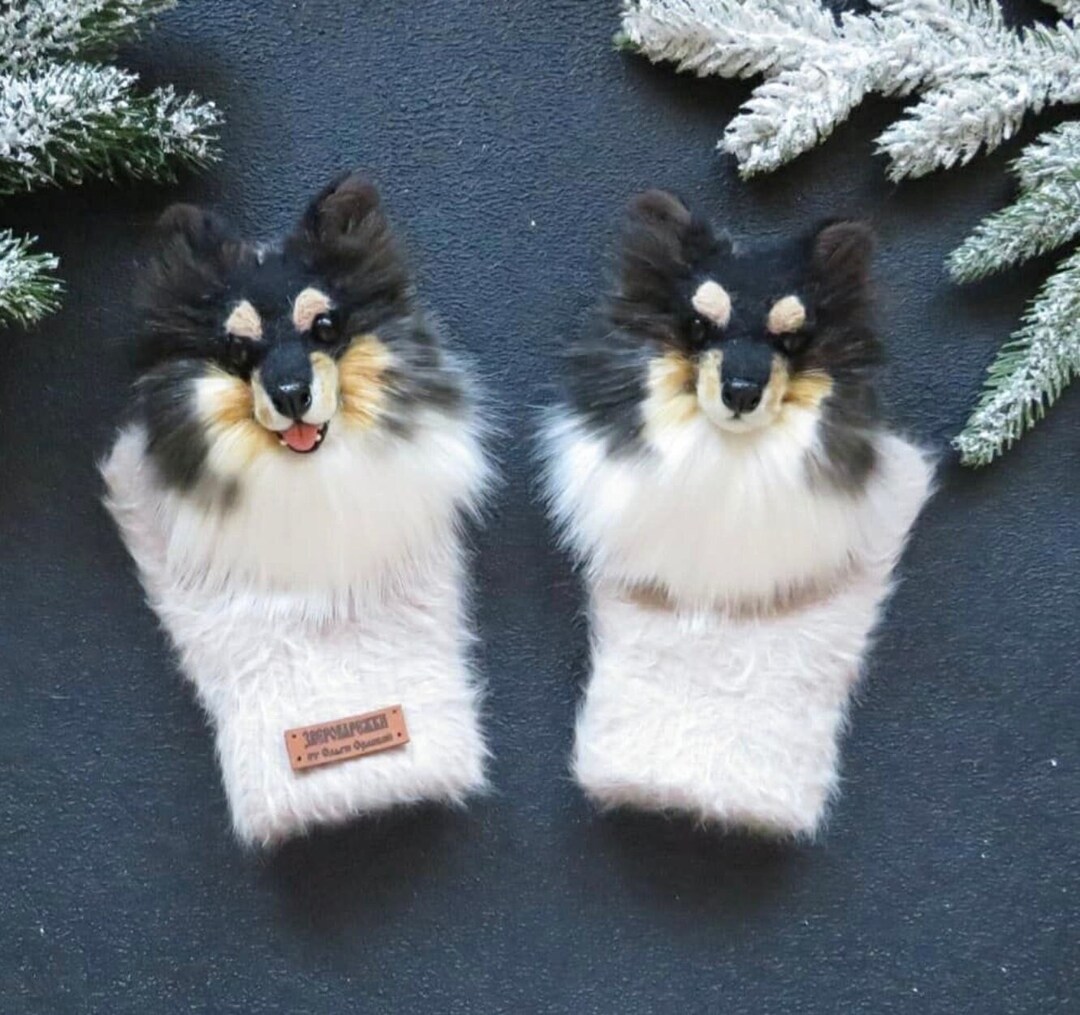 DOG MITTENS From PHOTO, Mittens With Dogs, Dog Portrait Mittens ...