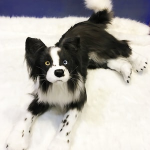 BIG DOG Border Collie Custom Stuffed Dog, Plush Toy, Dog Stuffed Animal ...