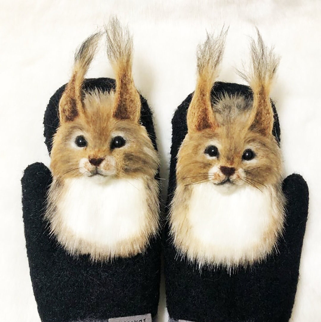 SQUIRRELS MITTENS, New Exclusive Design, Animal Mittens, Mittens ...