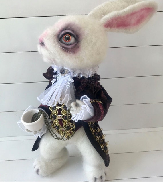 THE WHITE RABBIT From Alice in Wonderland is Needle Felted and | Etsy