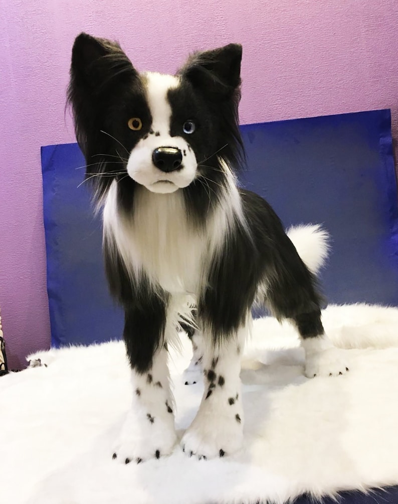BIG DOG Border Collie Custom Stuffed Dog, Plush Toy, Dog Stuffed Animal ...