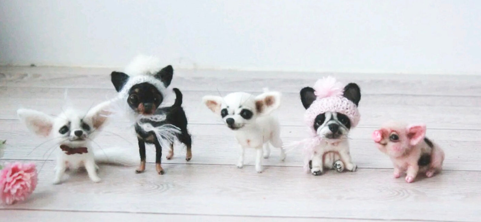 CUSTOM MINI Dog Statue From PHOTO Felted 3D Puppy Replica - Etsy