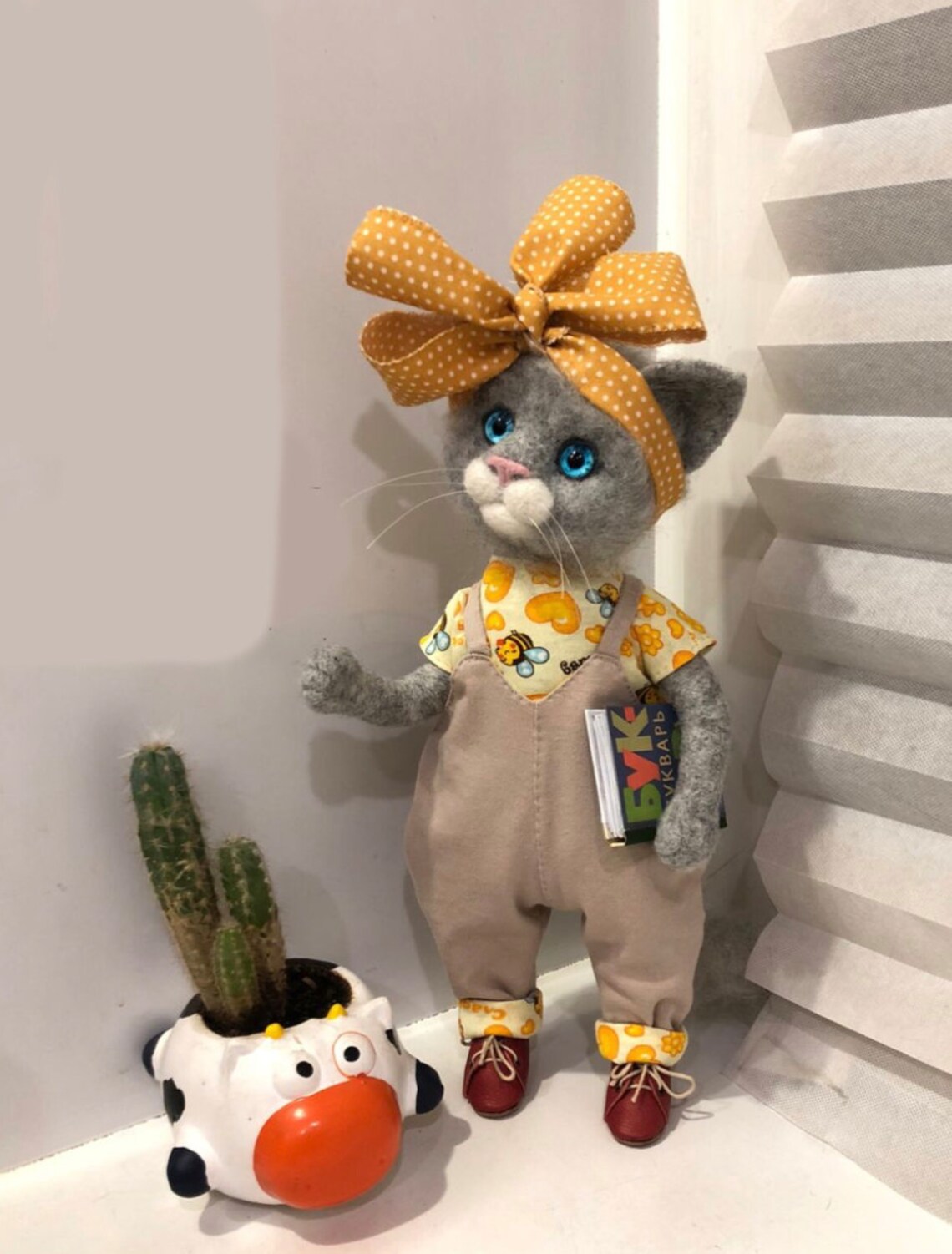 CAT Alexa Needle Felted, Felt Wool Cat, Collectible Realistic Animals ...