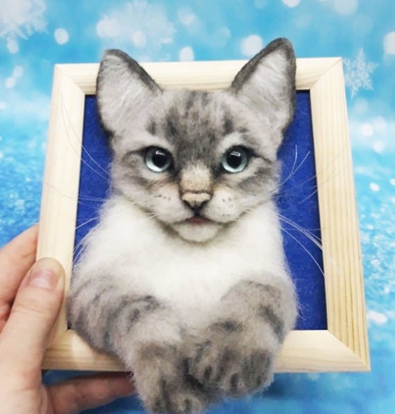 CUSTOM CAT PORTRAIT Personalized Pet Portrait 3d Cat in - Etsy