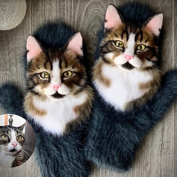 Cat Gloves - Etsy