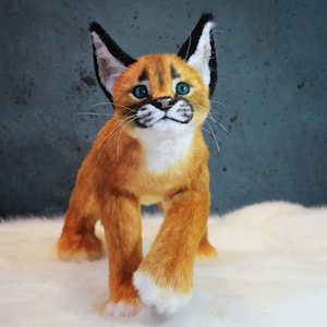 BIG CARACAL Plush Toy Made to Order, 3D Realistic Wild Cat Plushie ...