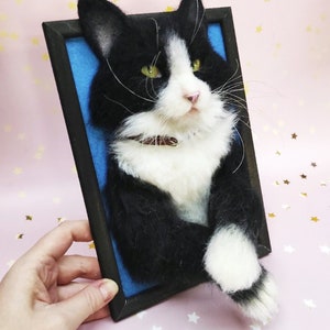 CUSTOM Cat Portrait, 3D Felt Cat , Personalized Cat Portrait, Pet ...