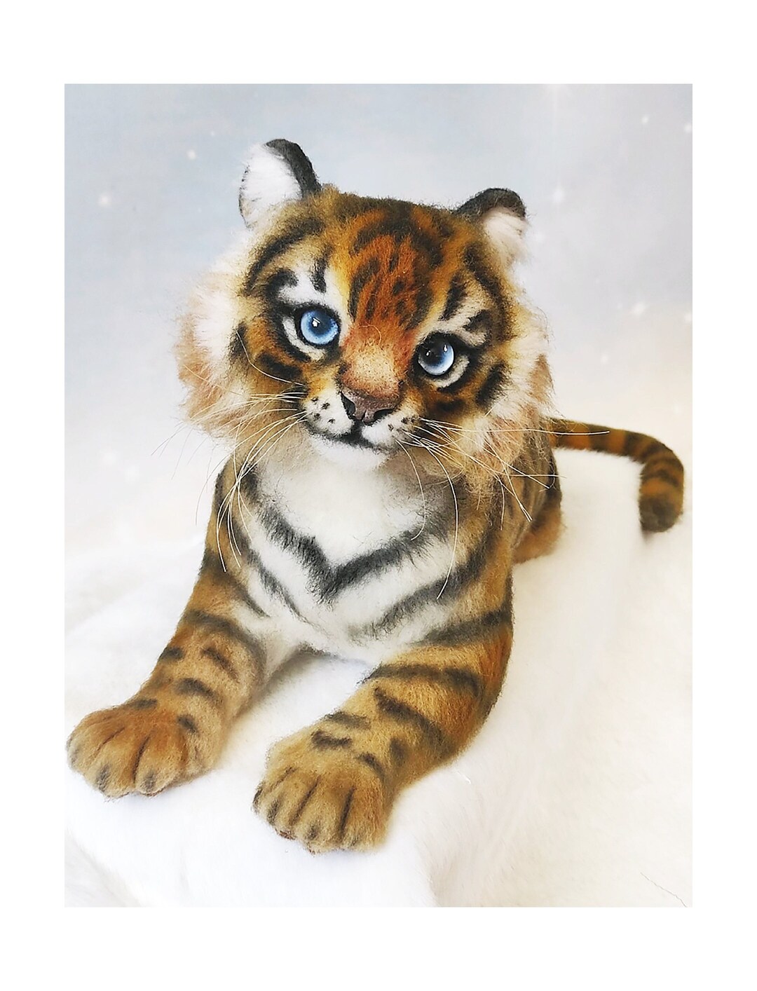 Felt 3D TIGER CUB STATUE, Felt Tiger, Replica Tiger, Cat Lover Gift ...