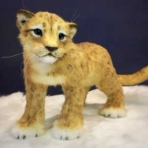Medium Lion Cub Plushie Made to Order, Stuffed Lion, 3D Realistic Lion ...