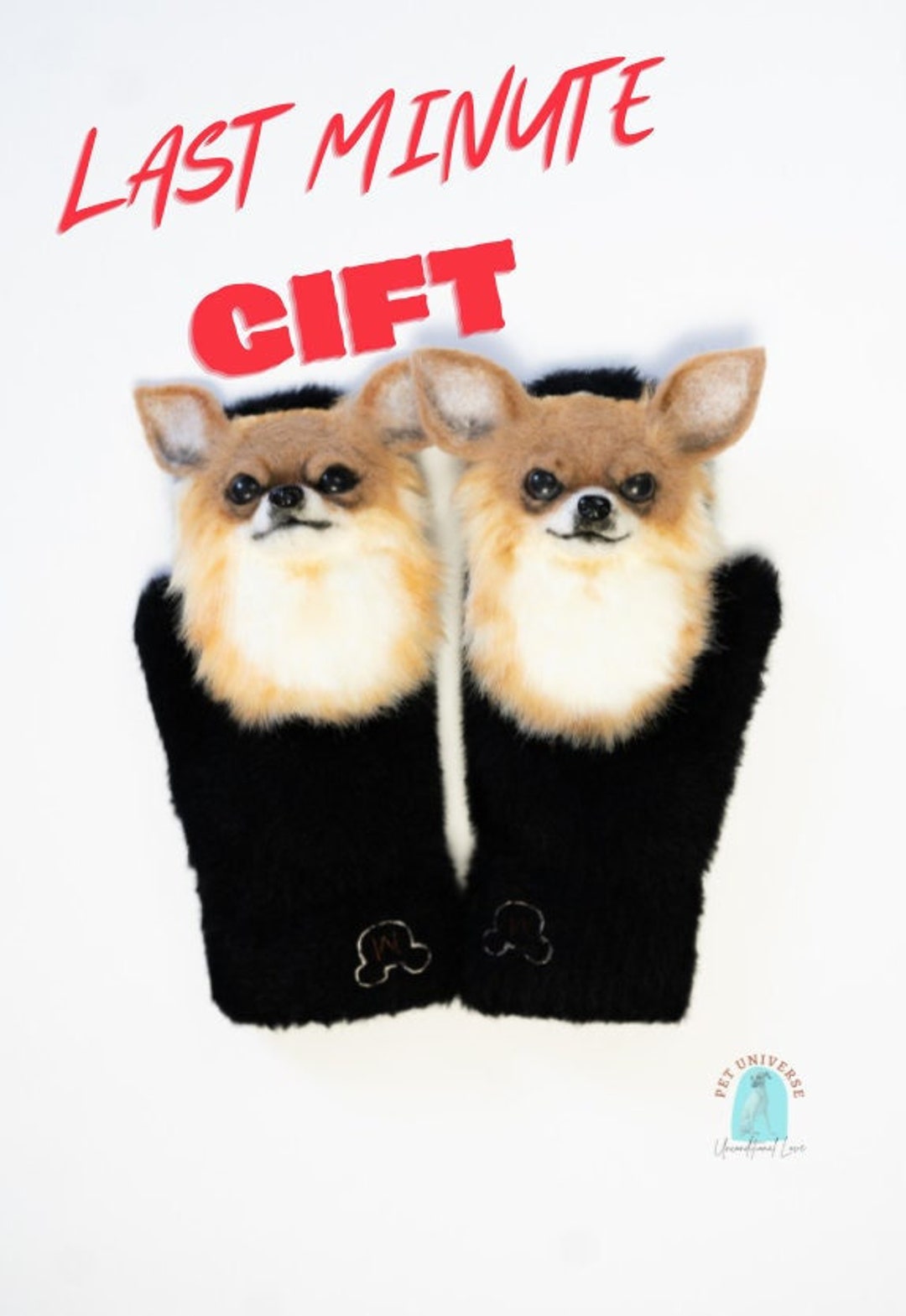 READY TO SHIP, Chihuahua Dog Mittens, Winter Mittens, Dog Mittens, Felt ...
