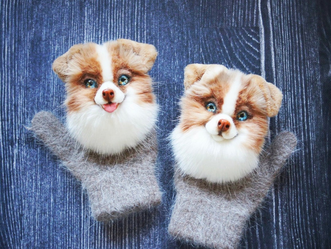 DOG MITTENS From PHOTO, Mittens With Dogs, Dog Portrait Mittens ...